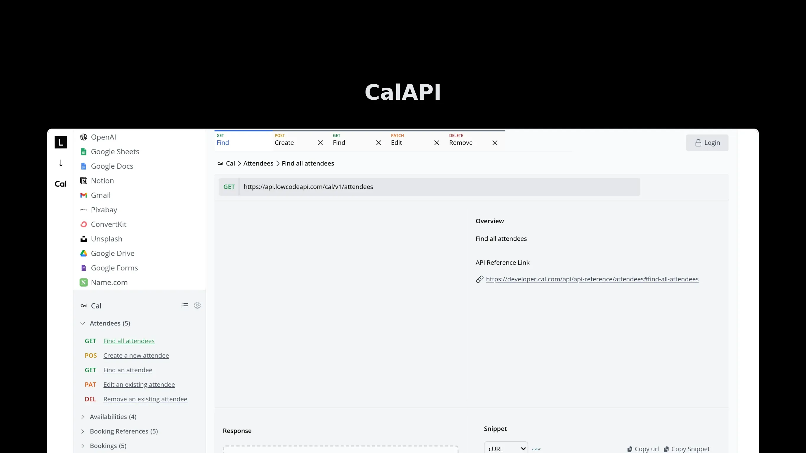 Cal - LowCodeAPI